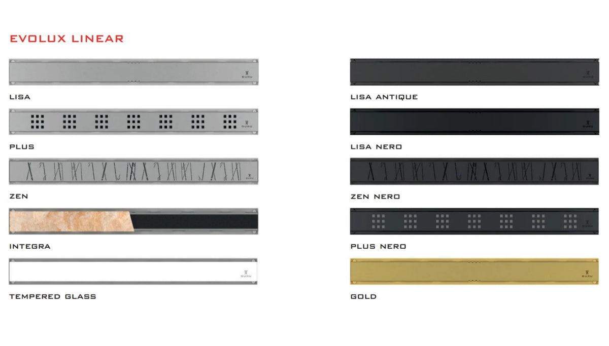 Guru Evolux Linear Shower Drains | TTL
